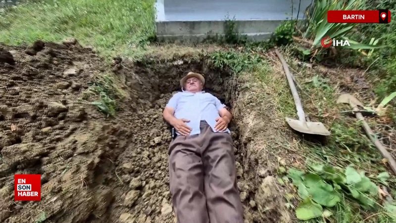 Bartın’da rüyasında öldüğünü gören adam kendi mezarını kazdı - VİDEONUZ